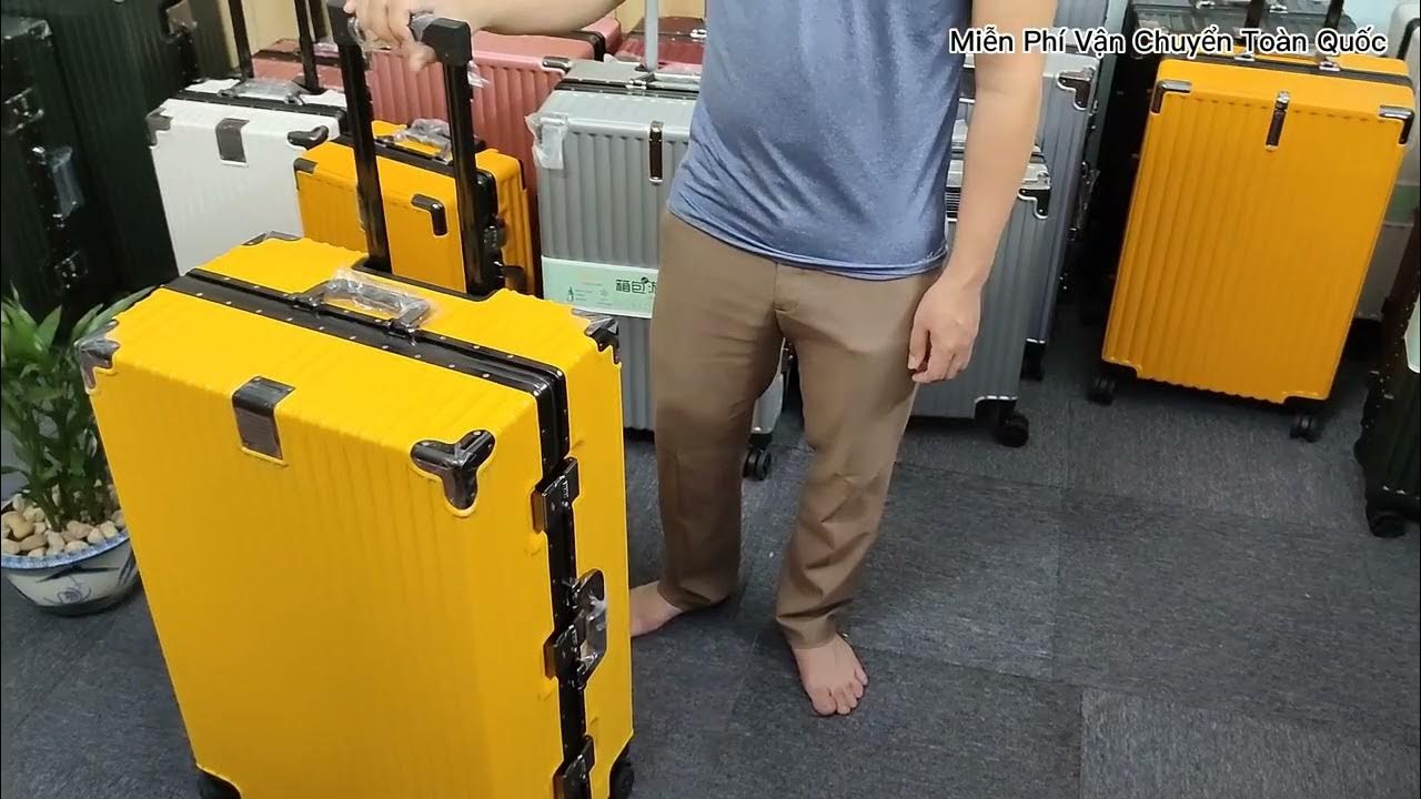 B3T Vali Kéo Du Lịch Khung Nhôm Khoá Sập màu Vàng size 28 29 inch - YouTube