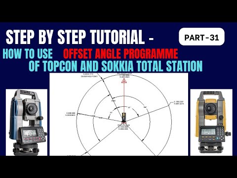How to use offset angle function of topcon and sokkia total station - YouTube