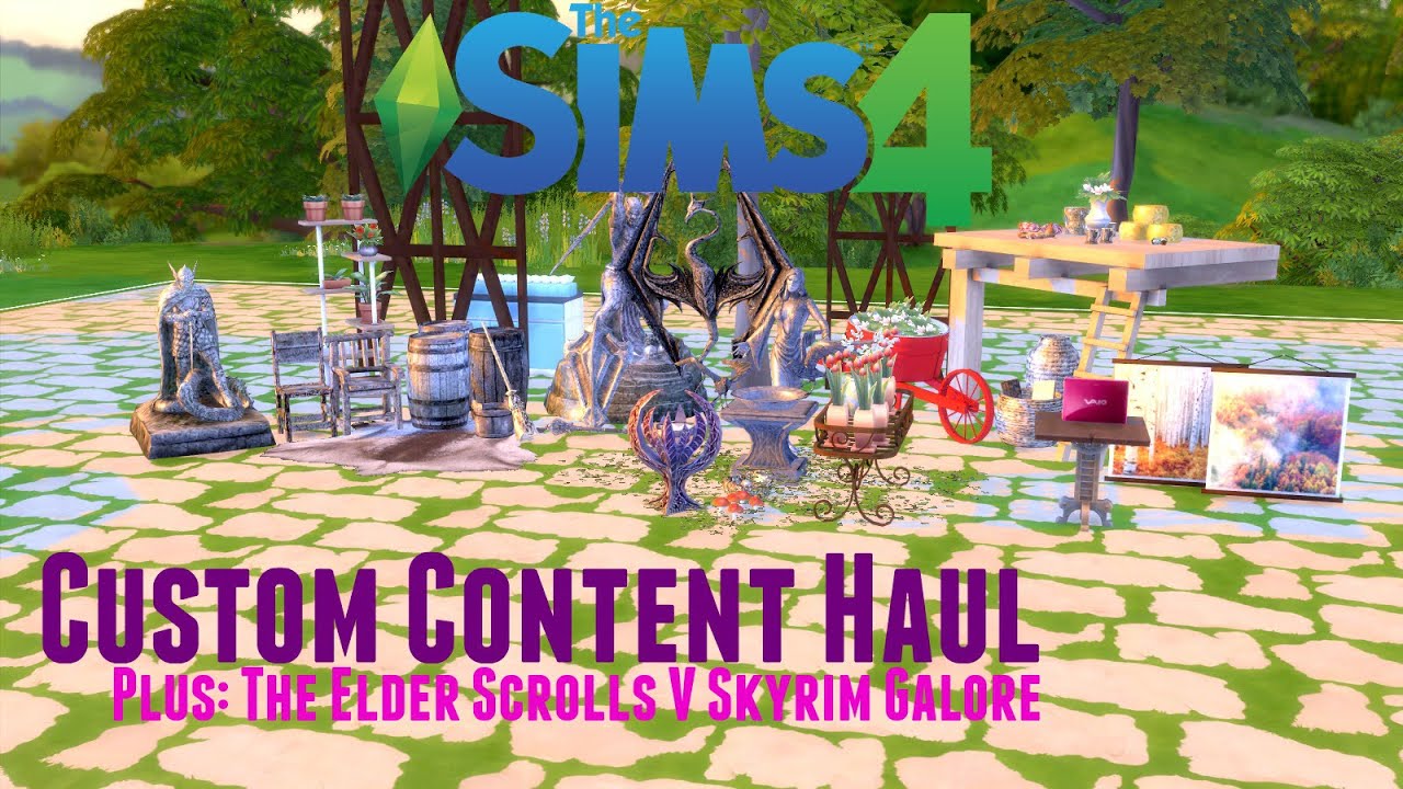 The Sims 4 CC Finds: Objects Haul + TES V Skyrim Galore - YouTube