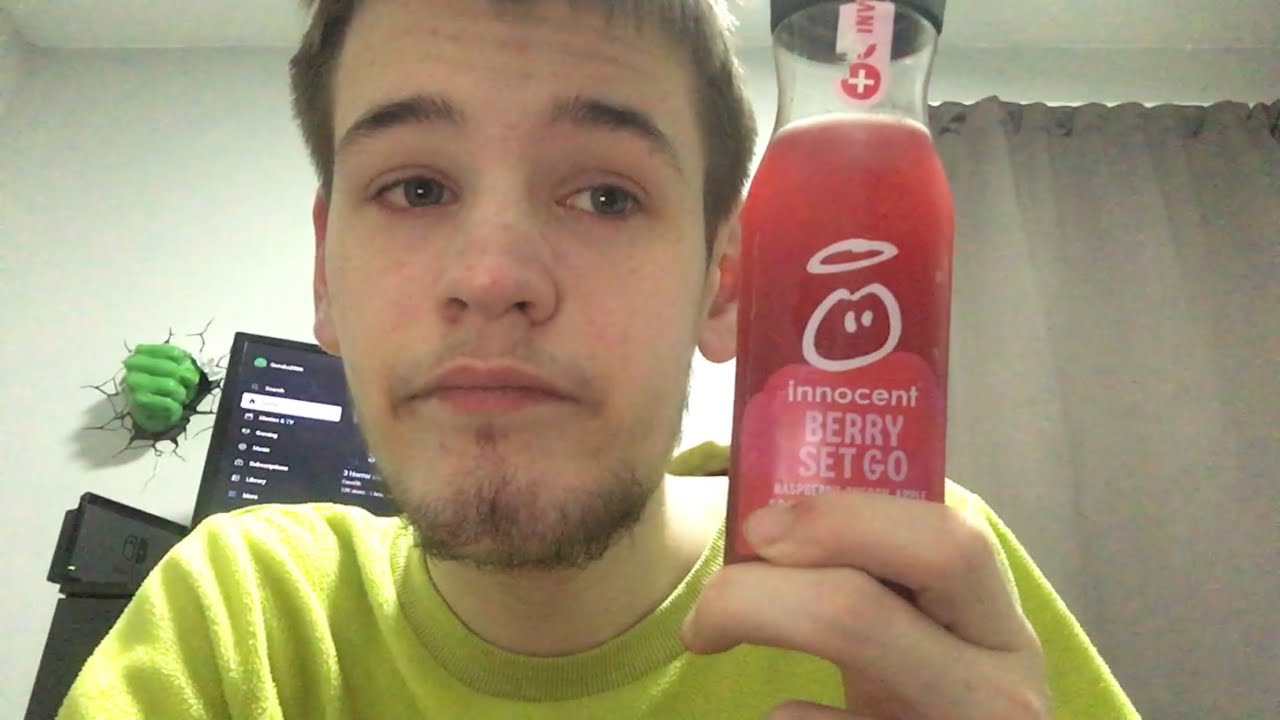 Drinking innocent smoothie Berry Set Go - YouTube