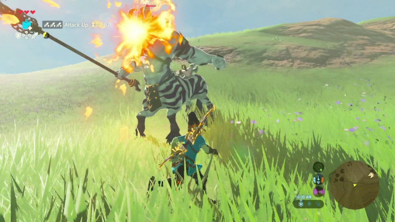 Zelda Breath of the Wild - Silver Lynel Weapon Throw Only Kill ...