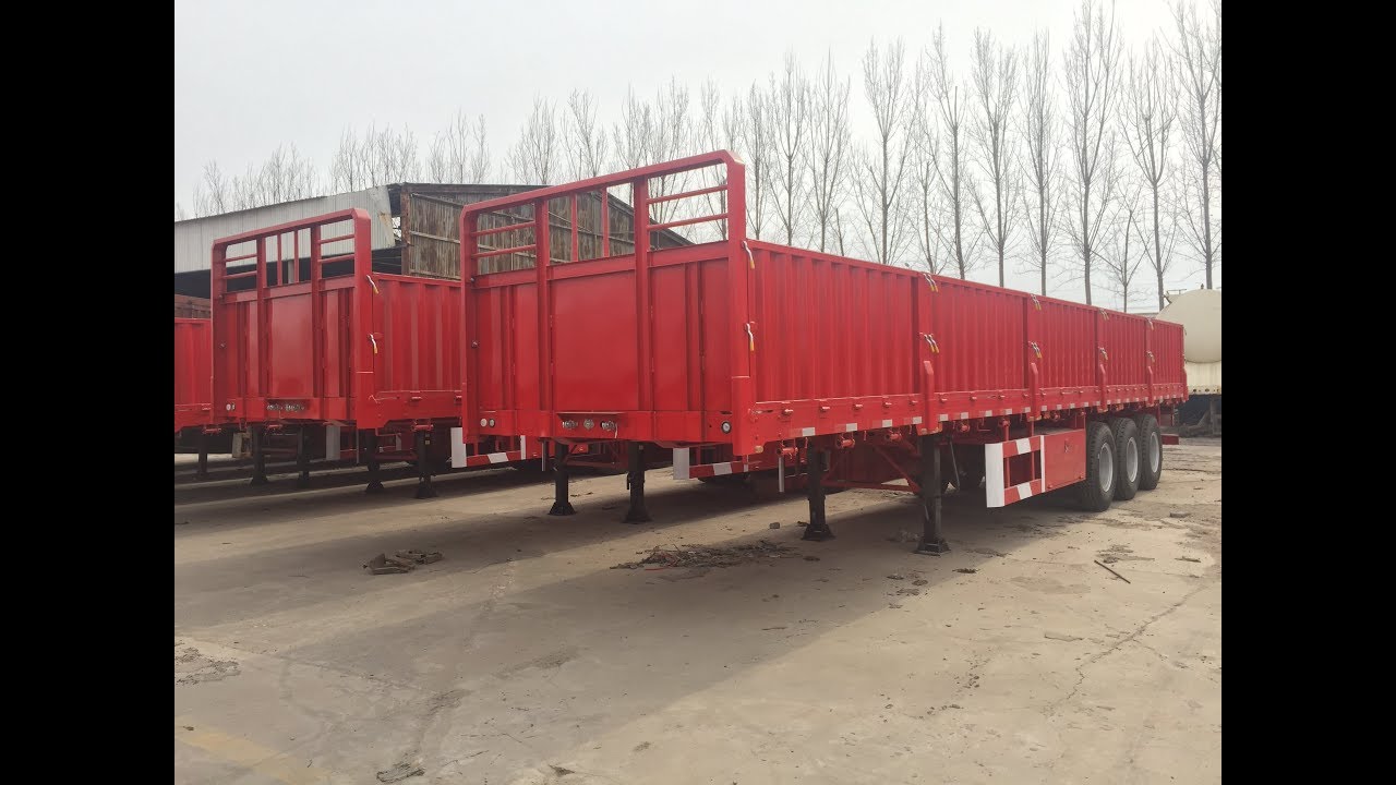BPW axle 40 ton bulk cargo trailer side wall trailers 40 foot container ...