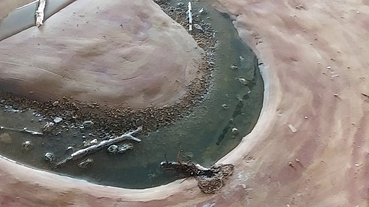 N scale model railroad update making the river - YouTube