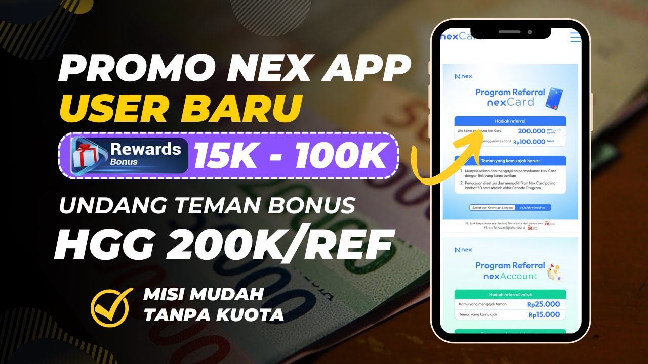 Bonus 15K sd 100K untuk Pengguna Baru Nex App | Event Nex App Terbaru - YouTube