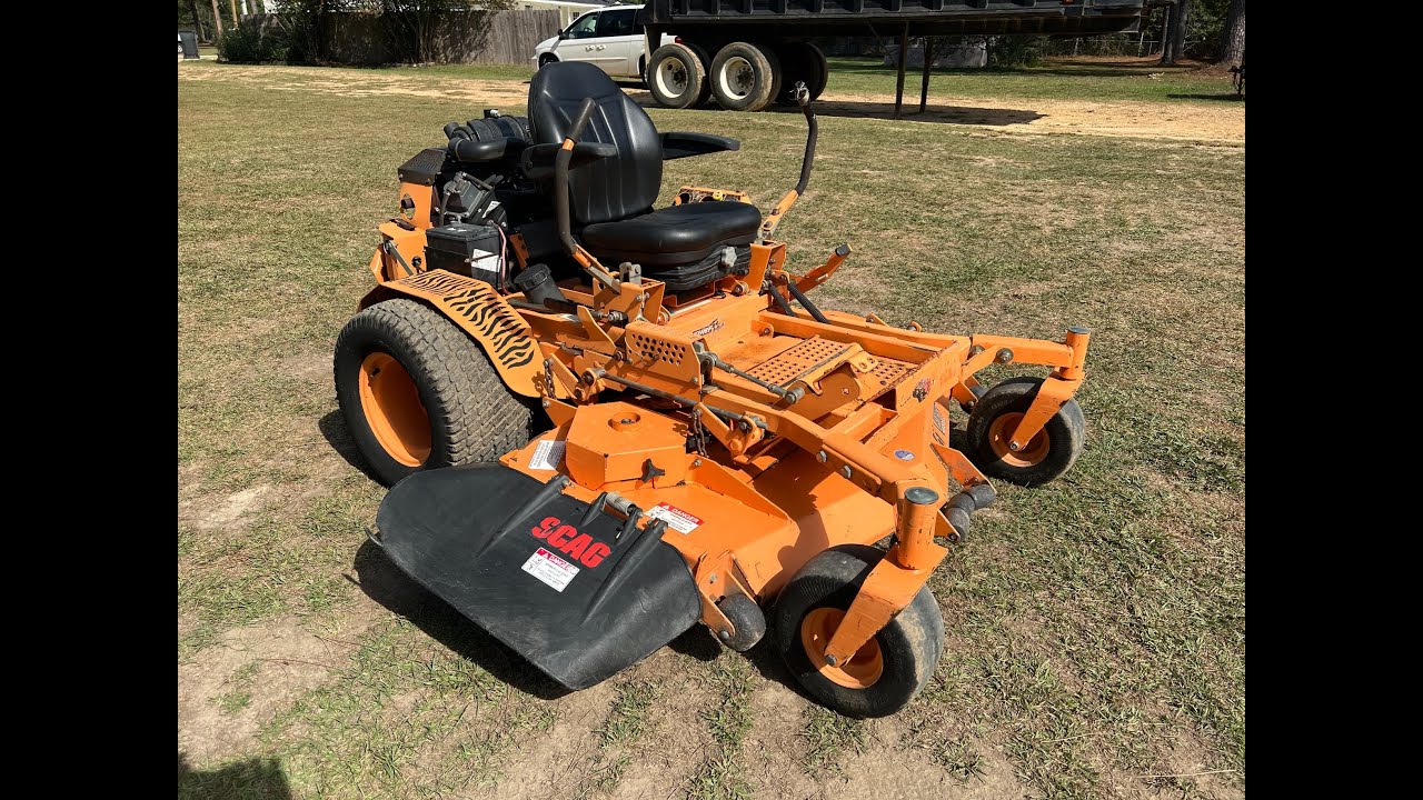 Scag Turf Tiger 60" Zero Turn Mower (4,257 Hours Showing) - YouTube