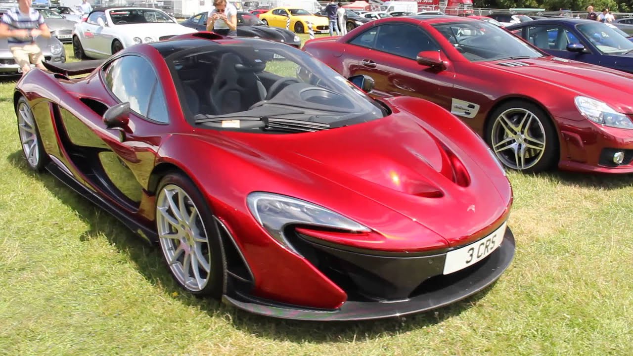 Volcano red McLaren P1 walkaround at supercarpark Goodwood Festival of ...