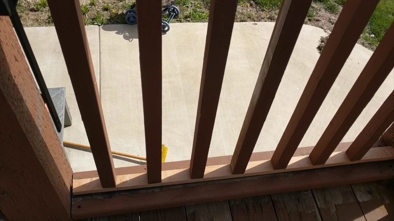 fixing or repairing deck balusters - YouTube