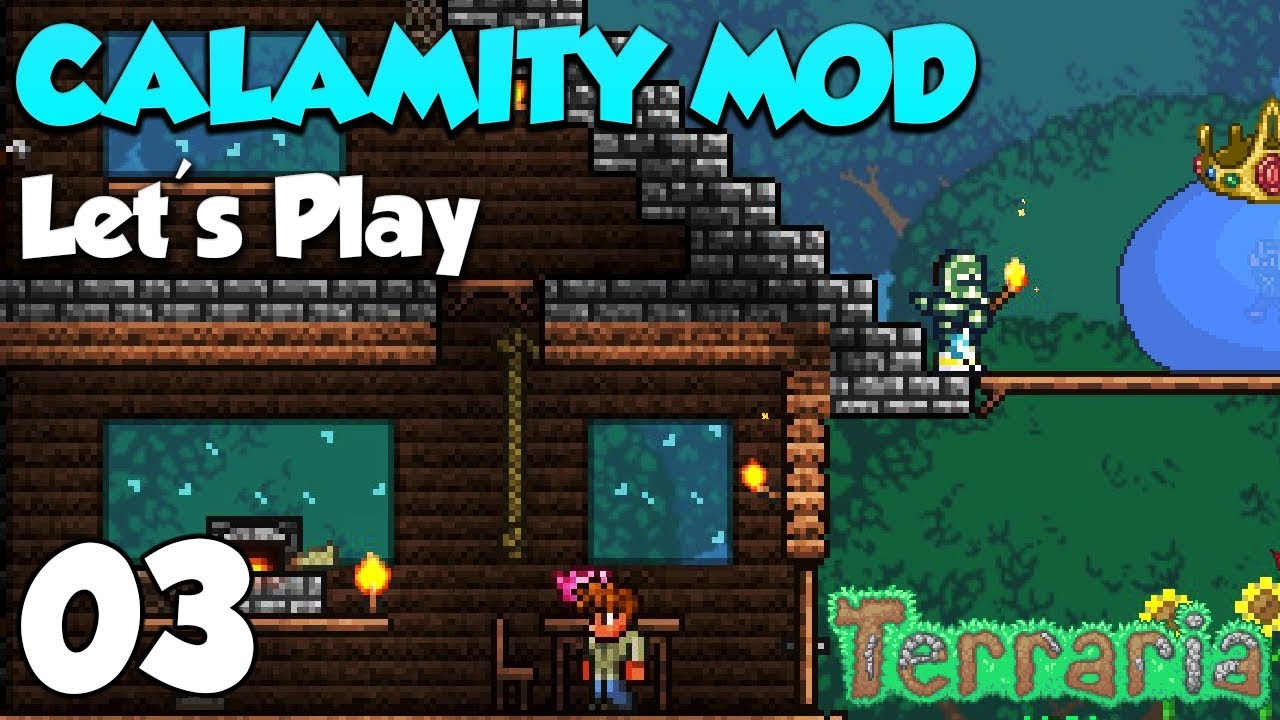 KING SLIME! (and wulfrum armor) | Let's Play Terraria Calamity Mod #03 ...
