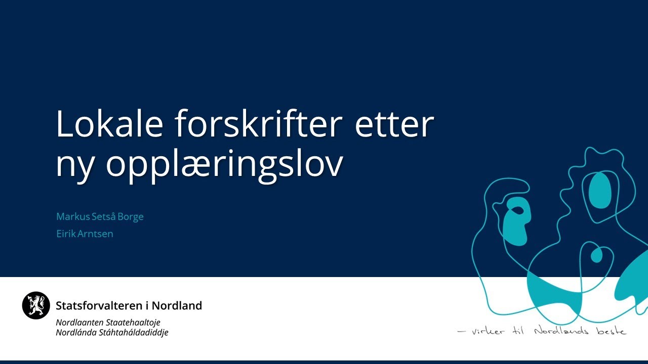 Nettseminar om lokale forskrifter etter ny opplæringslov - YouTube