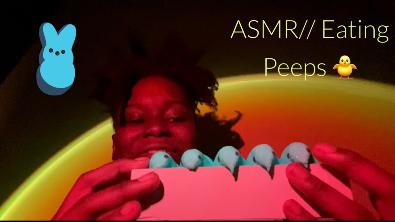 ASMR// Eating Peeps (Mouth Sounds, Up Close) - YouTube
