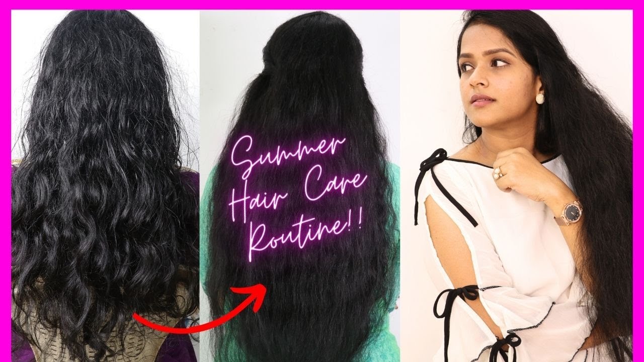 Summer Hair Care Routine for Thick, Long Hair!! Clean Scalp, Reduce ...