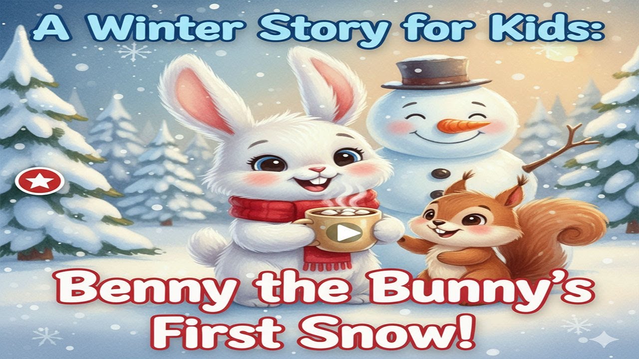 A Winter Story for Kids: Benny the Bunny's First Snow! - YouTube