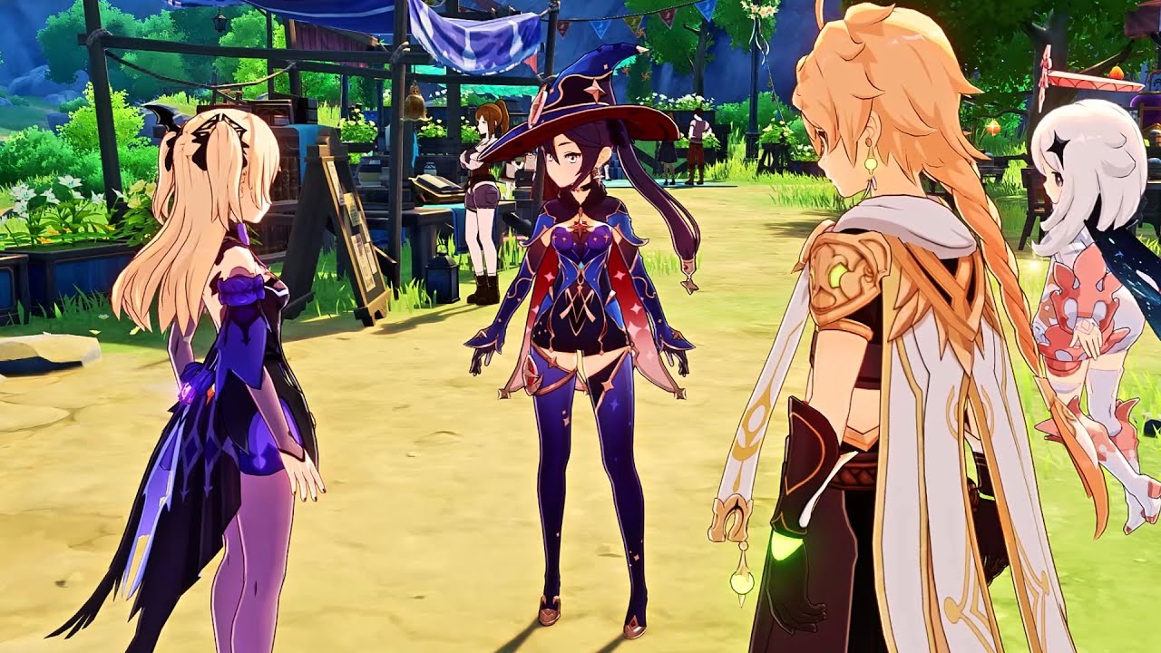 Mona Buying Stuff To Cook For Fischl | Genshin Impact - YouTube