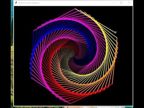 Python Turtle Amination de couleur avec librairie turtle pip install turtle éditeur notebook ...