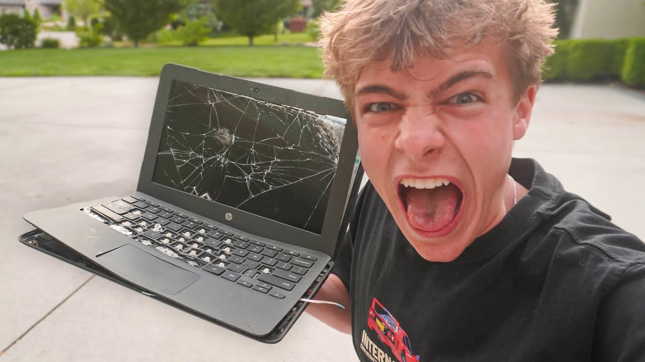 i destroyed my school computer 💀 - YouTube