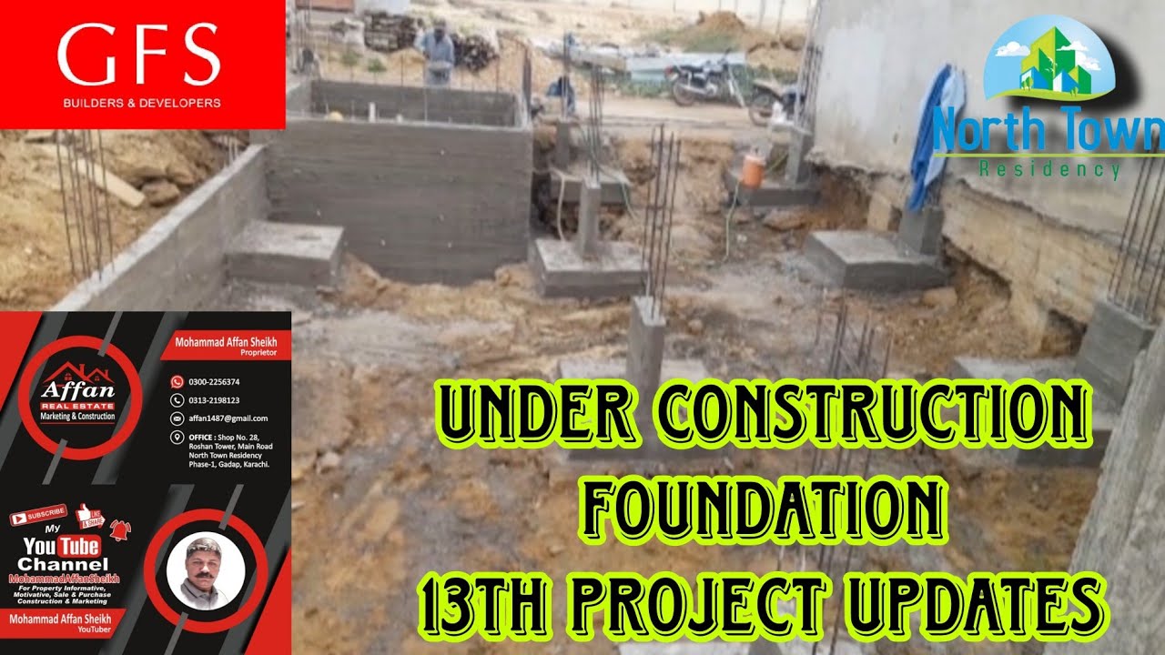 Project 13th | Under Construction | North Town Residency | GFS Builders & Developers - YouTube