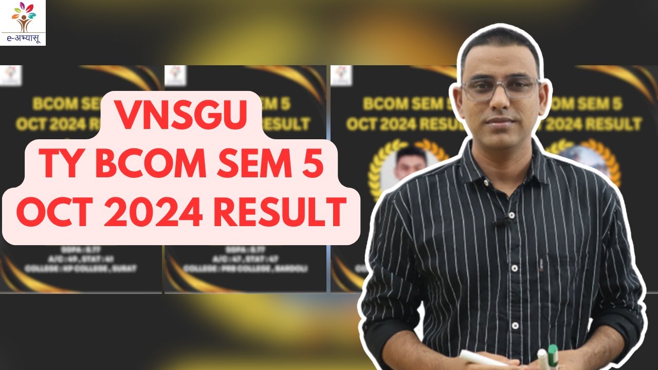 TY BCOM SEM 5 | OCT 2024 RESULT | TOPPER LIST FROM E-ABHYASU - YouTube