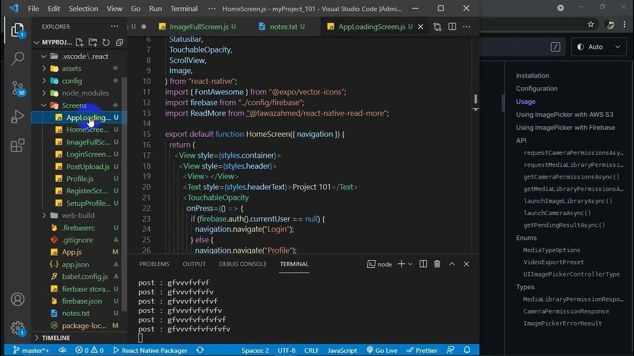 React Native For Beginner ReactNative101 Part86 101Project PostUpload ...