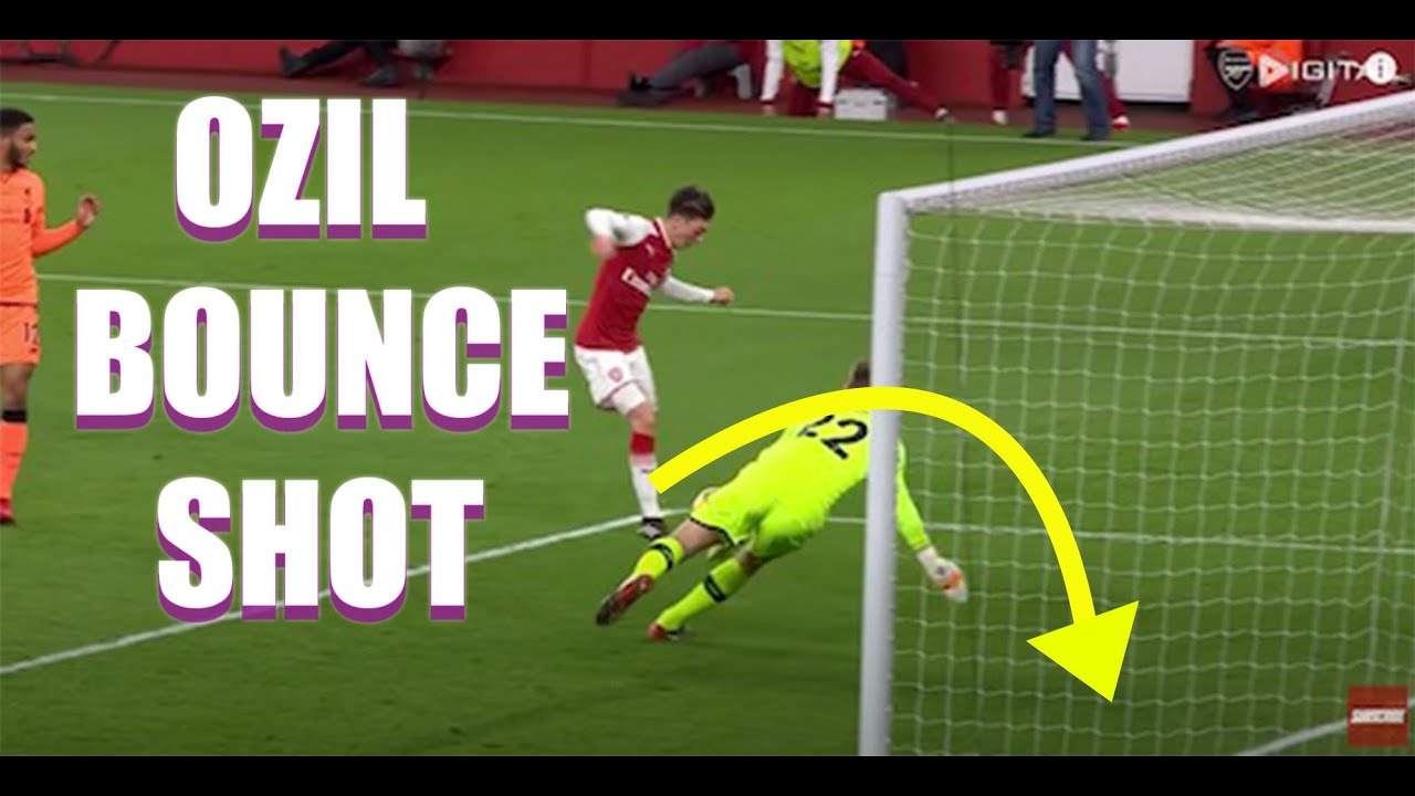 OZIL all BOUNCE SHOT goals - YouTube