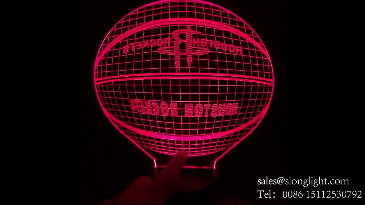 3D LED Night Light of all NBA American Basketball Team - YouTube