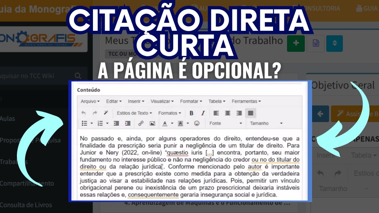 CITAÇÃO DIRETA CURTA: Página é opcional? Descubra quando a página é ...