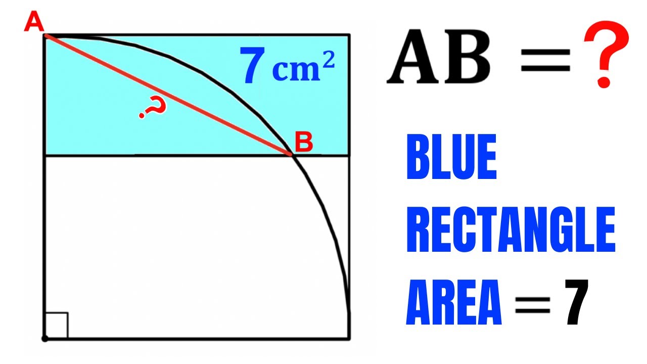 Let's Think outside the Box! | Find the chord length AB | (Simple ...