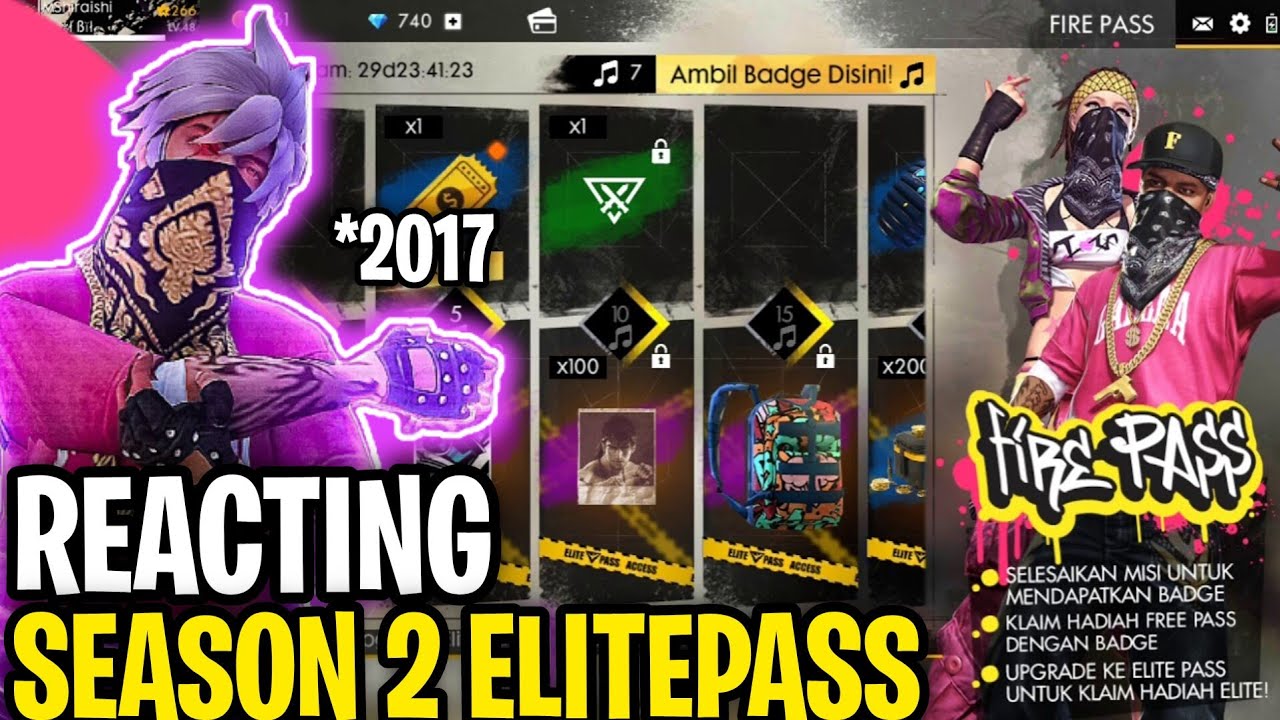 💥அடேய்🔥REACTING SECOND ELITE PASS IN FREE FIRE 🥳 | SEASON 2 | 2017 ...