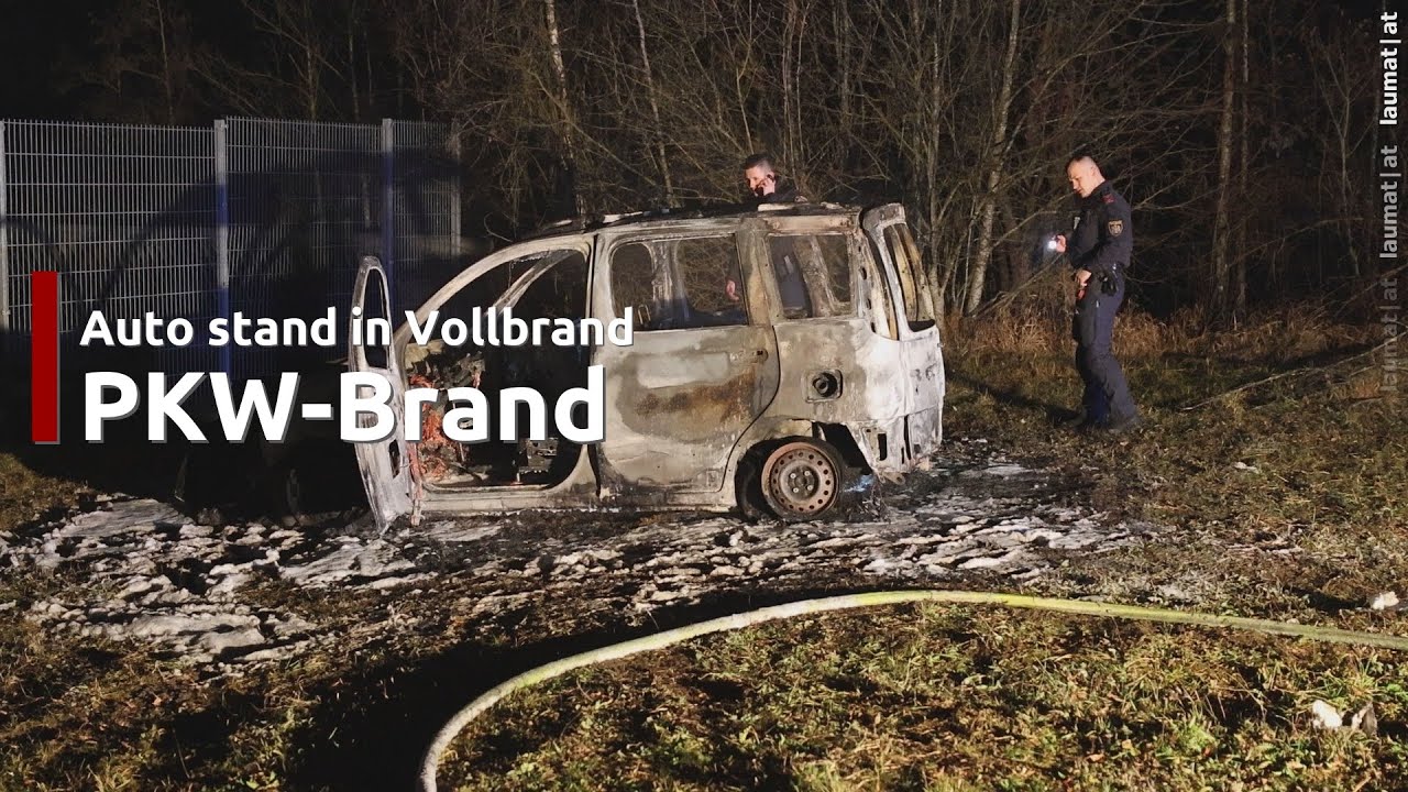 Auto in Vollbrand: Vermutlich gestohlener PKW in Wels-Waidhausen ...