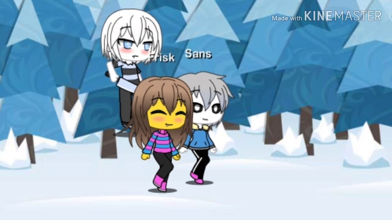 Frisk shows her eyes to sans (lol mistake) - YouTube