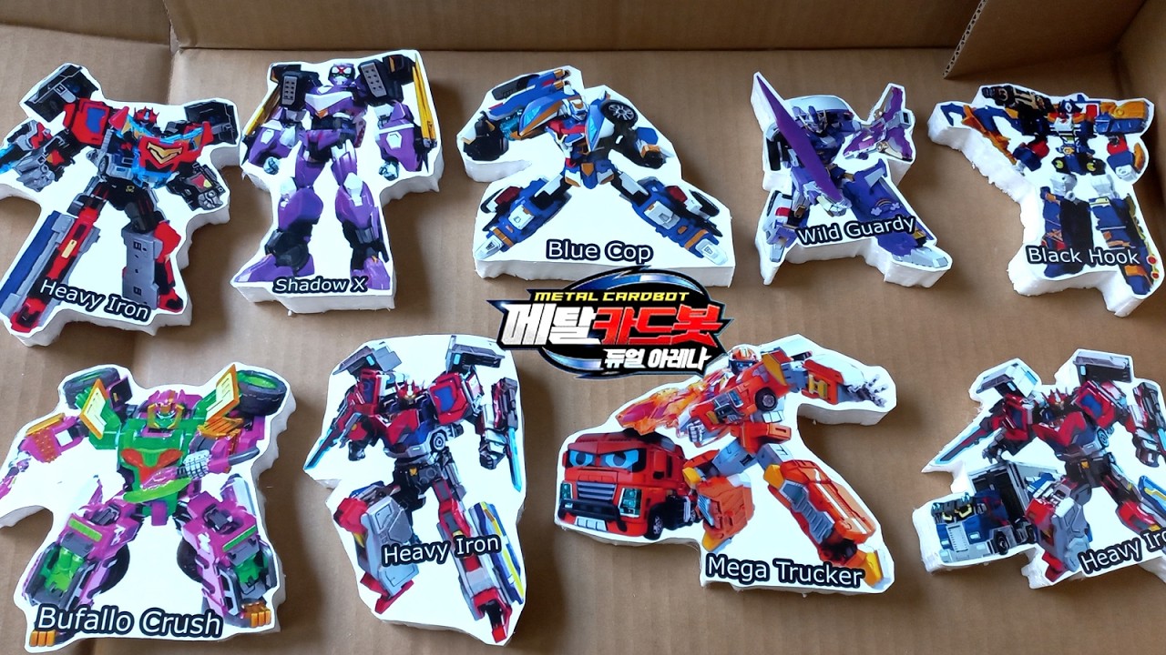 ASMR Metal Cardbot Blue Cop ShadowX Heavy Iron and Wild Guardy opening ...