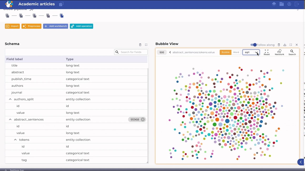 Dcipher Tutorial - Displaying values as bubbles Bubble workbench - YouTube