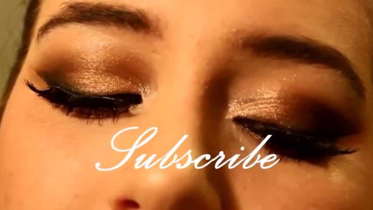 Glamorous Bronzy Clubbing-Makeup | SMOKEY EYE | TUTORIAL - YouTube