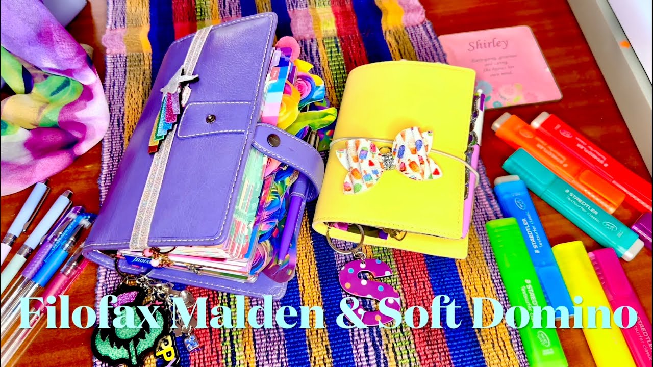 💐💜💐Planner Fun With Pens | Filofax Malden | Filofax Soft Domino - YouTube