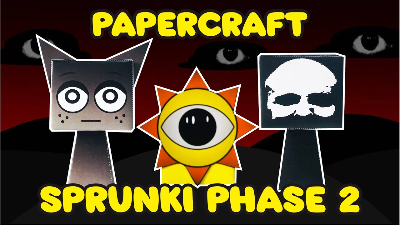 DIY PAPERCRAFT - How to make Sprunki phase 2 papercraft ( GRAY - MR ...