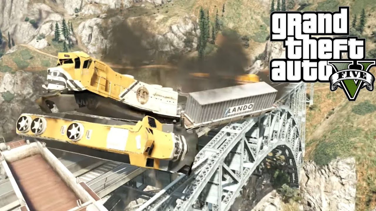 Massive Train Collision : Grand Theft Auto V #15 - YouTube