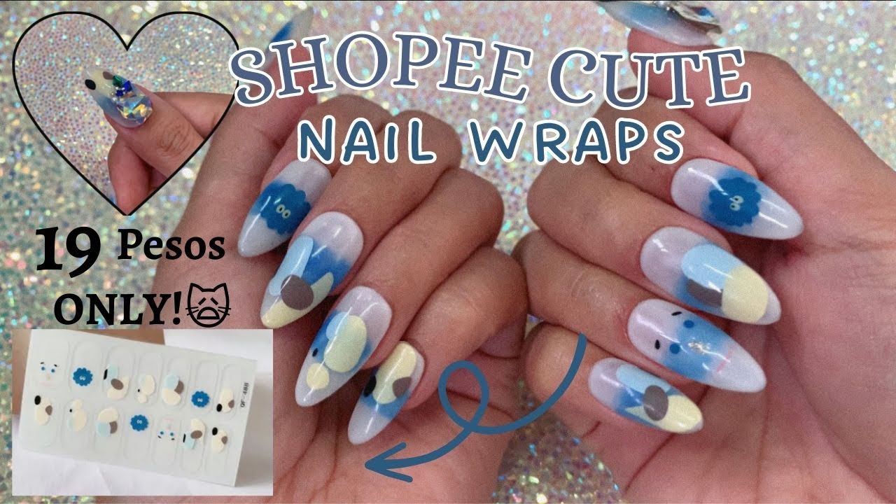 SHOPEE Cute Nail Wraps 3 | #shopee #shopeefinds #nails #wrap #stickers ...