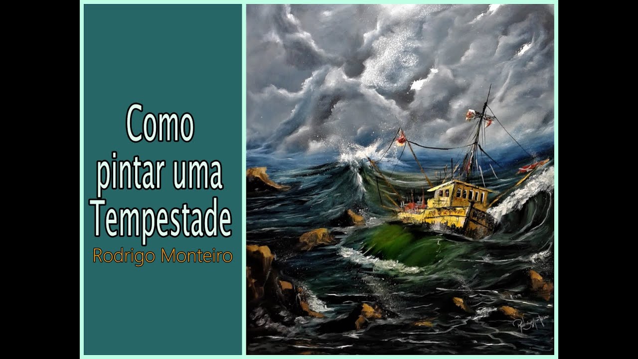 Como pintar uma tempestade em alto Mar. - YouTube