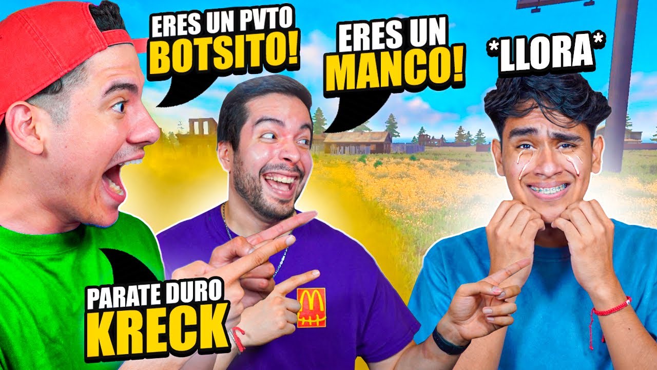 BROMA PESADA A KRECK GAMER DE QUE ES UN MANCO JUGANDO FREE FIRE ...