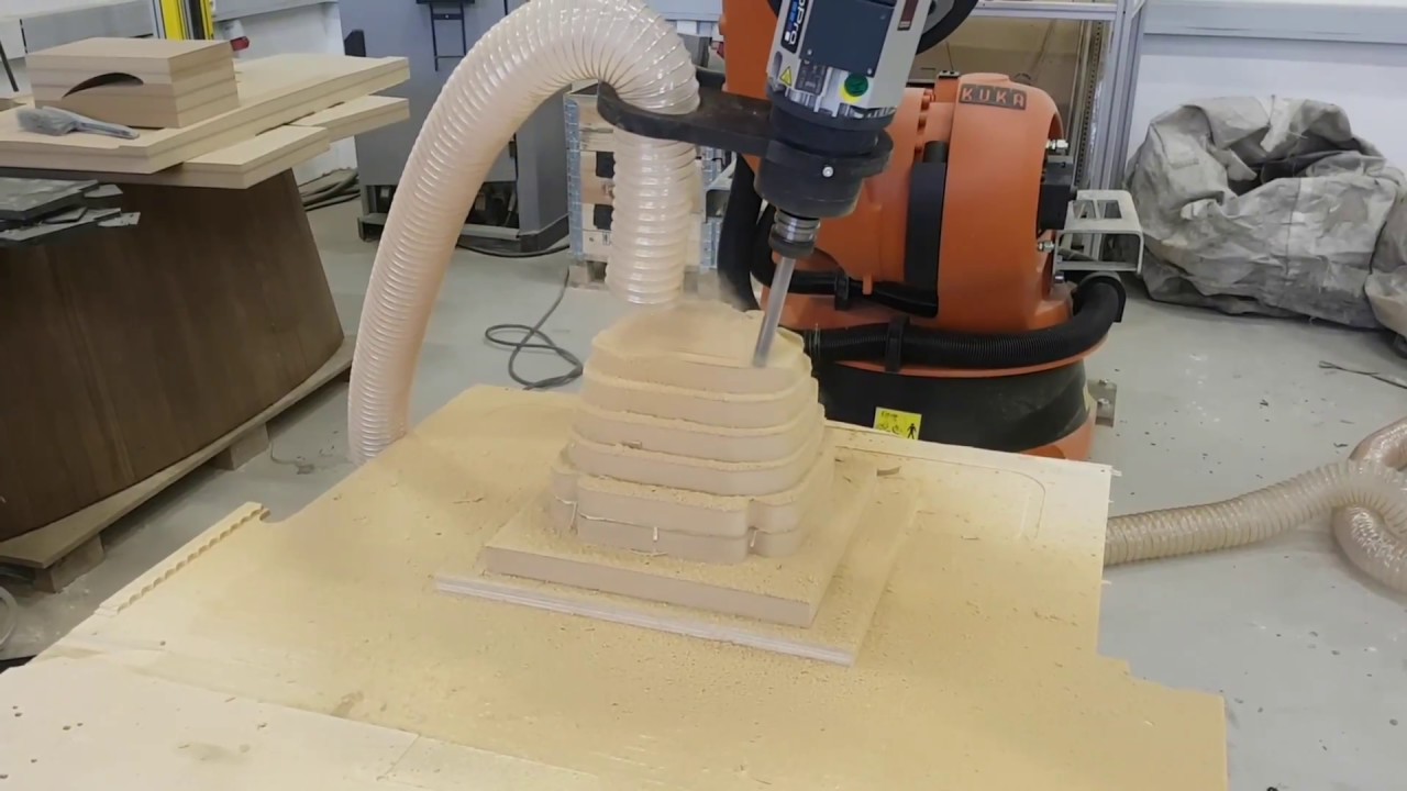 Making an MDF mold with Kuka robot - YouTube