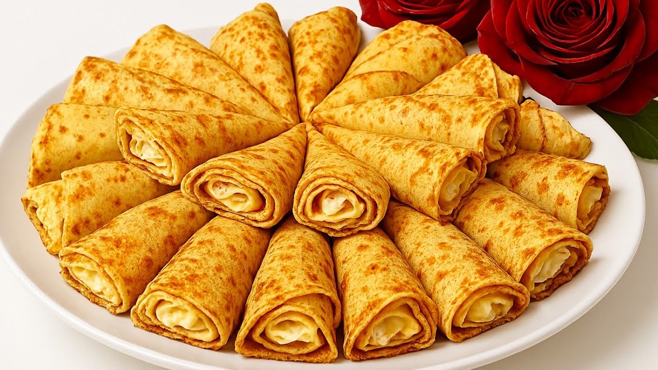 Custard Crepe Cones.Easy and delicious dessert.crepes recipe - YouTube