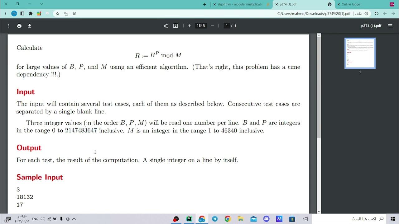 Big Mod UVA solution - YouTube
