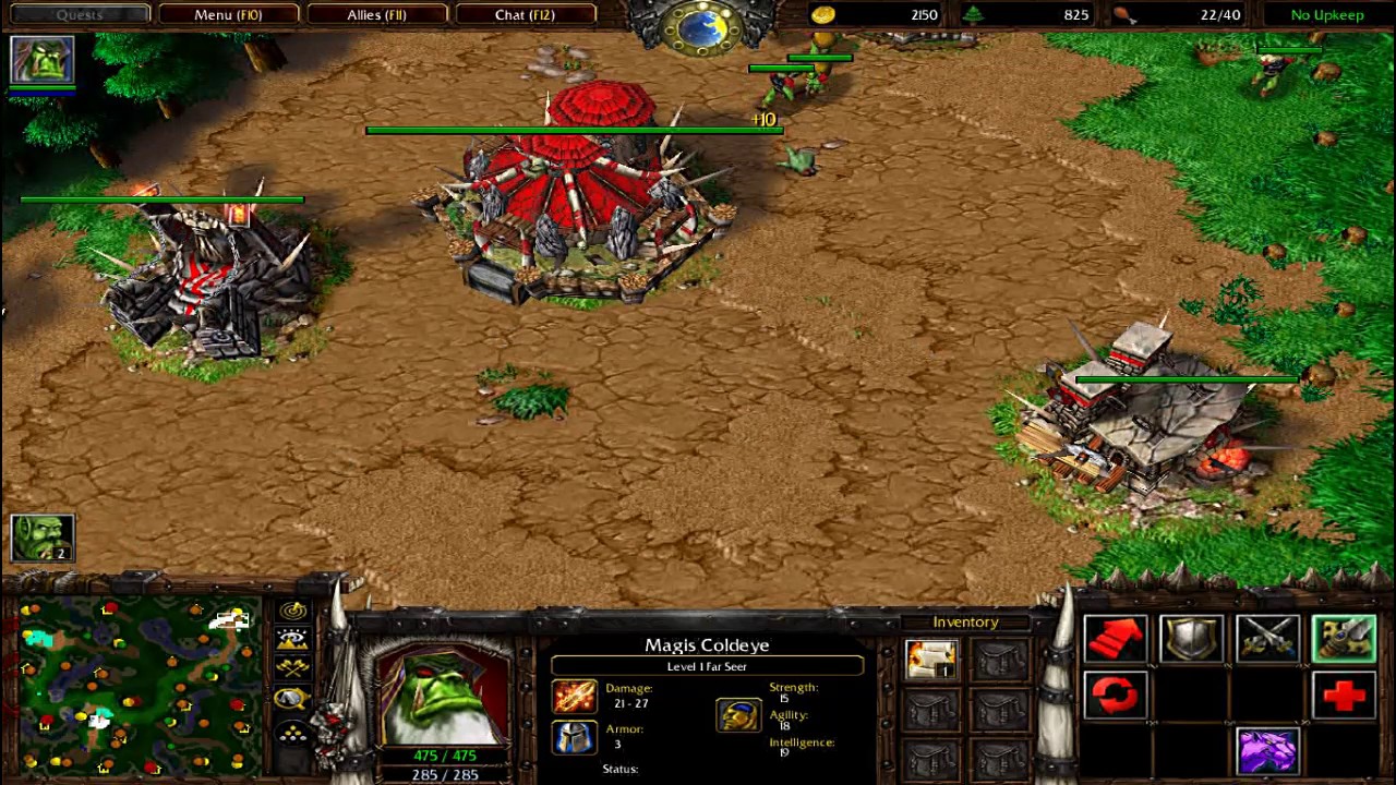 Warcraft 3-(Tower Rush) ORC - YouTube