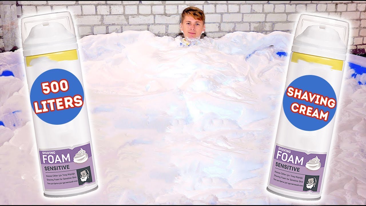 Pool Filled with Shaving cream | 500 LITERS - YouTube