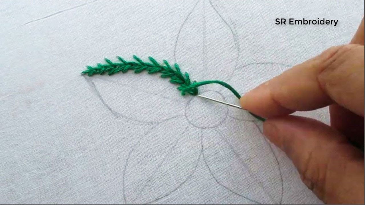 Hand Embroidery Beautiful Flower Design Super Elegant Fusion Stitch ...
