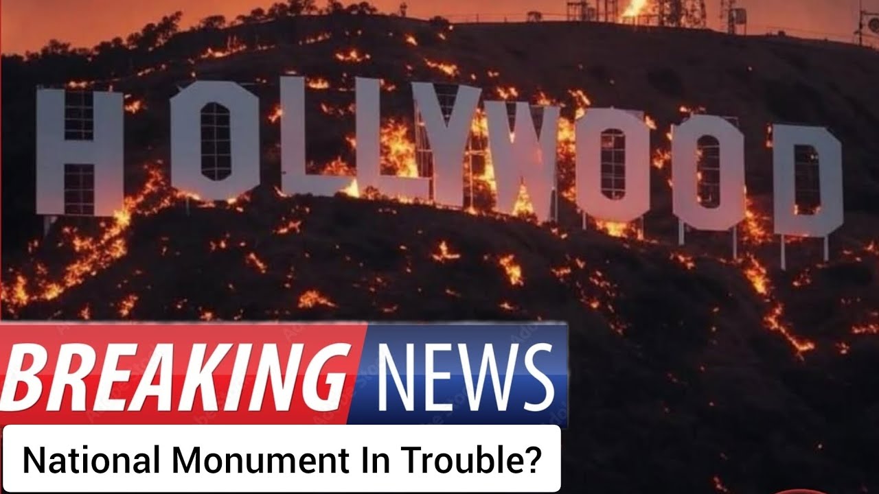 Hollywood Sign & Surrounding Areas On FIRE - YouTube