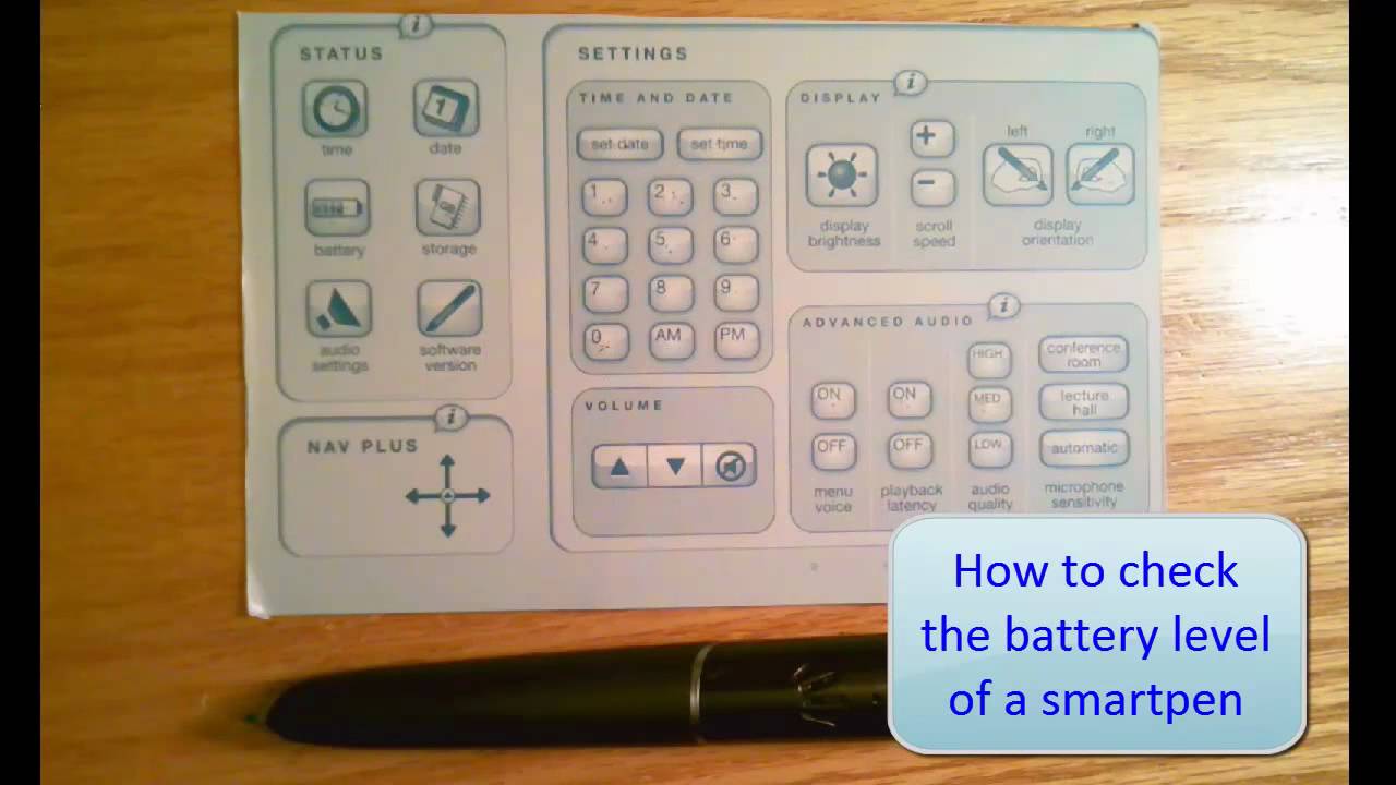 How to check the battery level of a smartpen - YouTube