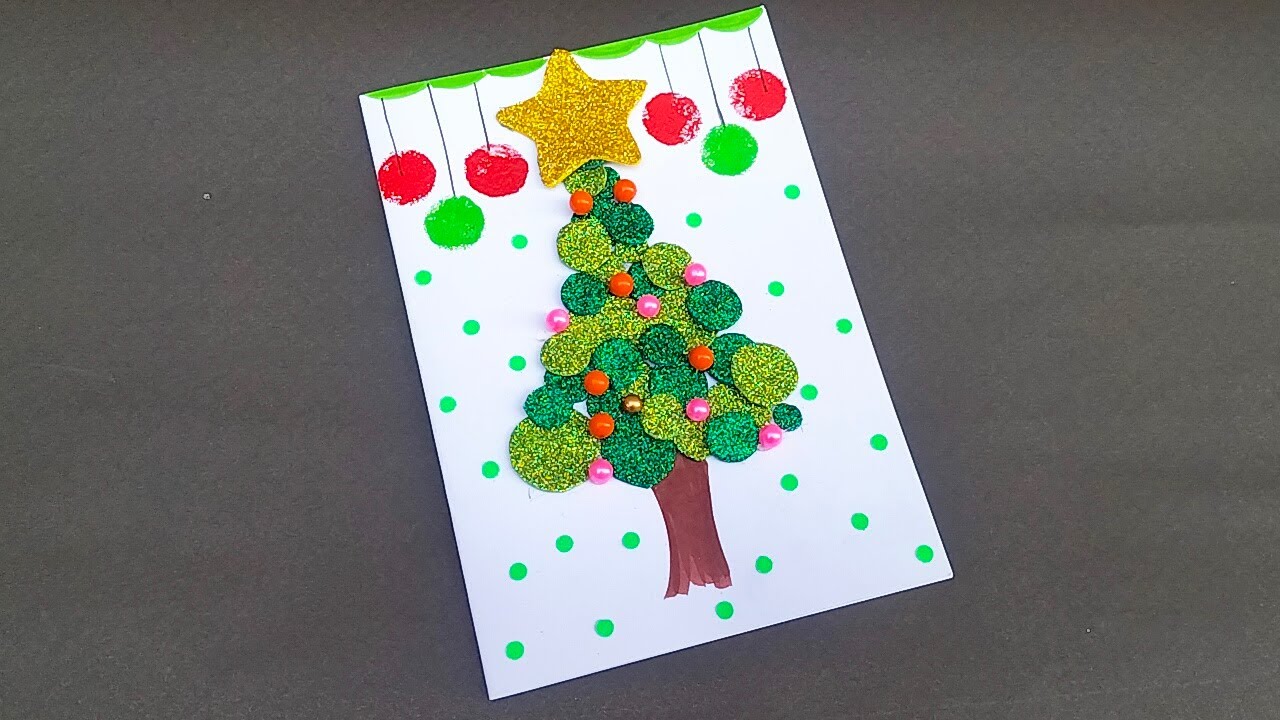 Easy and Cute Christmas tree card | handmade Christmas Tree card Ideas ...