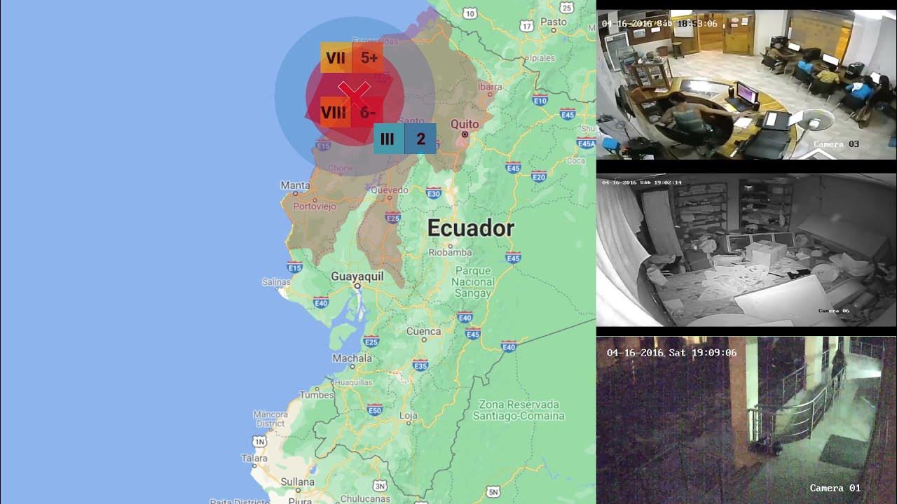 2016 Ecuador Earthquake wth Earthquake and Tsunami warning - YouTube
