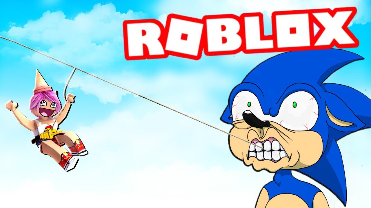 TIROLINA SONIC de 999.999.999 METROS en ROBLOX - YouTube