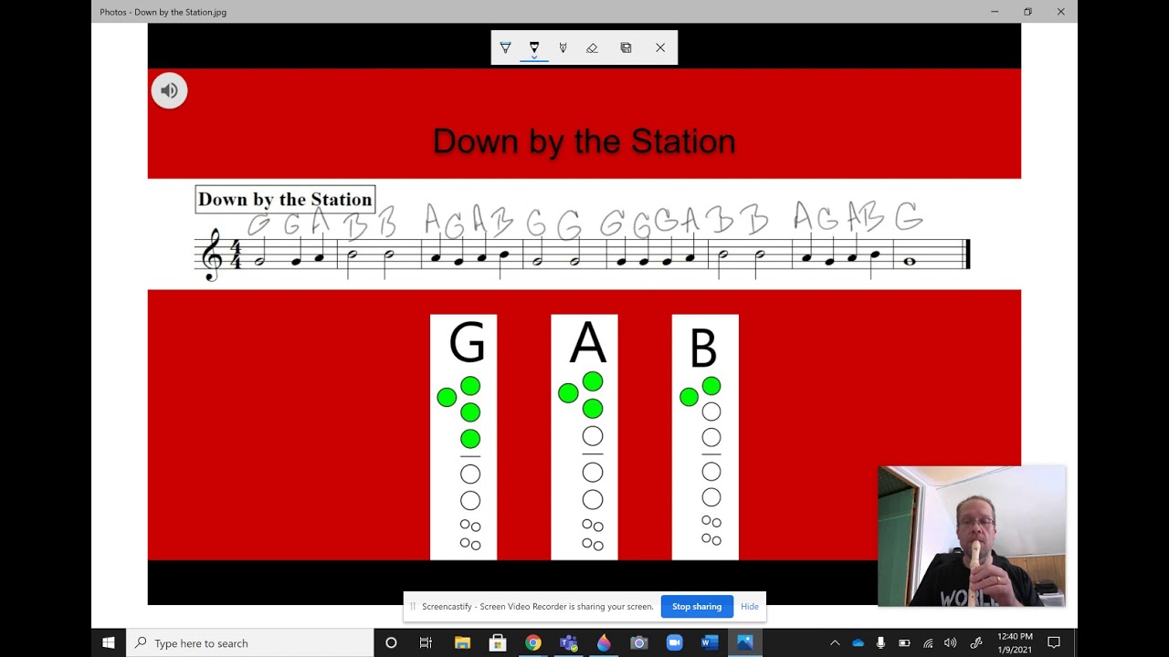 Down by the Station - Recorder - YouTube